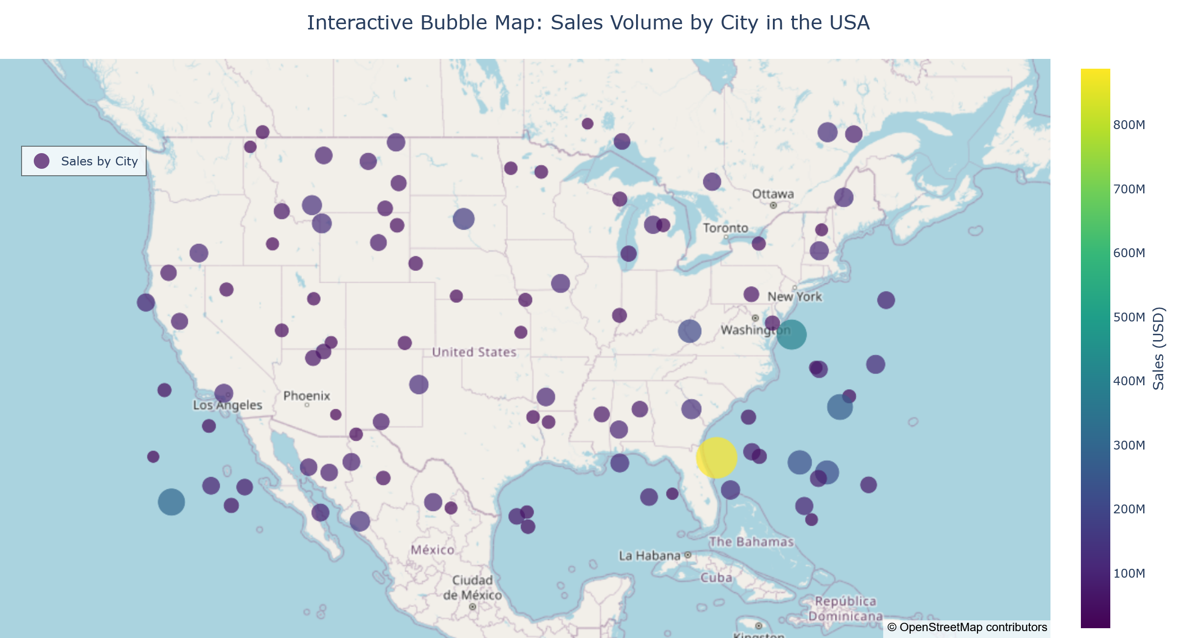 Bubble Map | Create Geographic Bubble Maps with Python - Plotivy